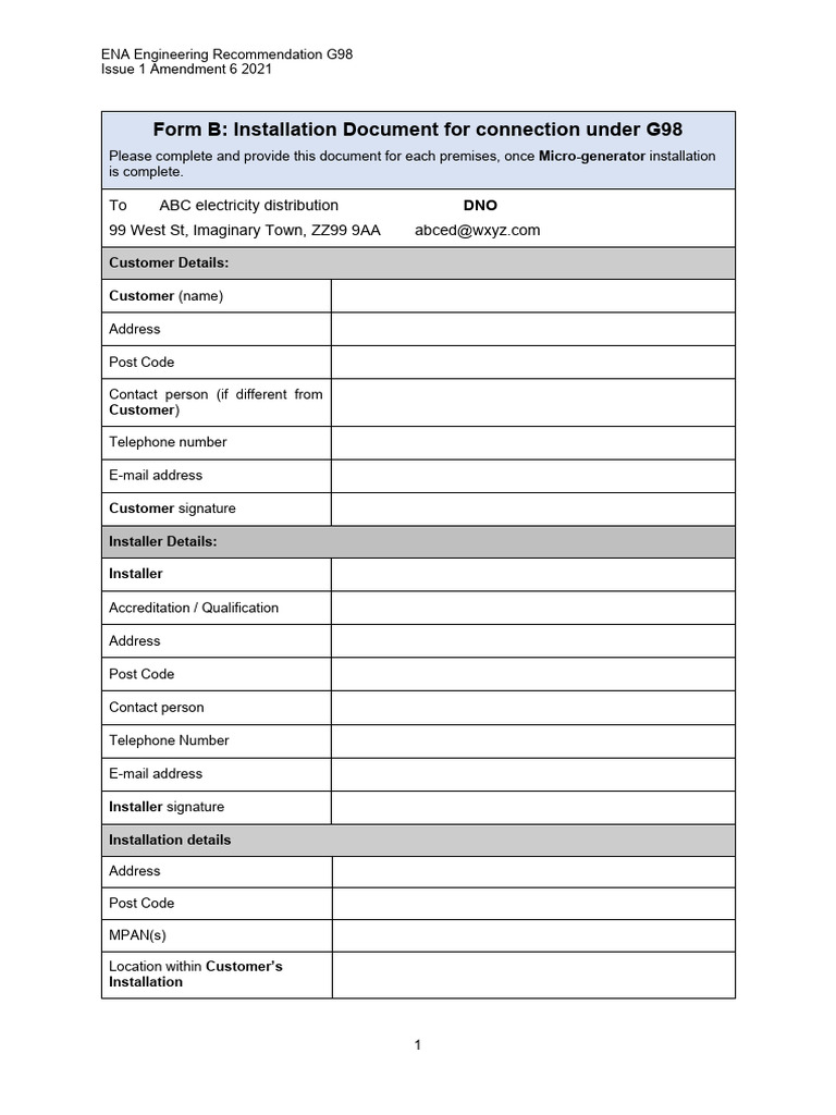 G98 - Amd 6 - Form - B | PDF | Energy Storage | Energy Development