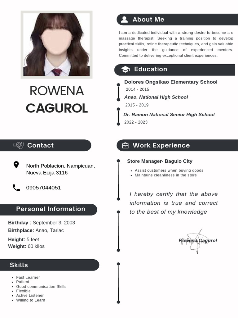 Rowena Resume | PDF