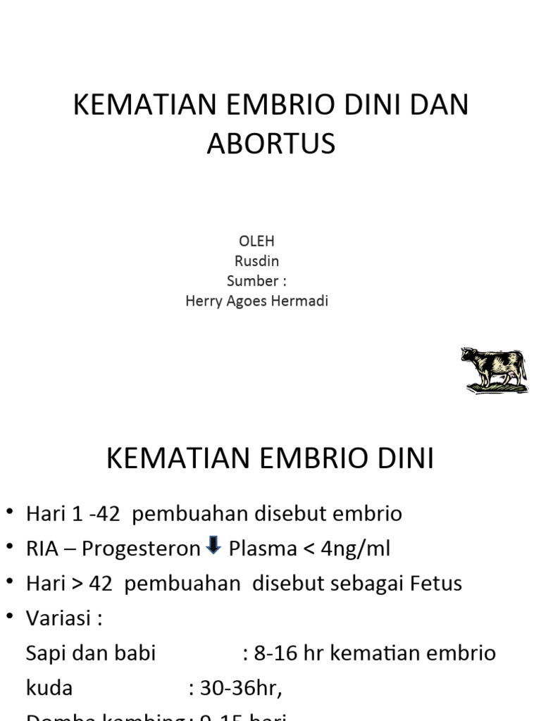 Kematian Embrio Dini Dan Abortus | PDF