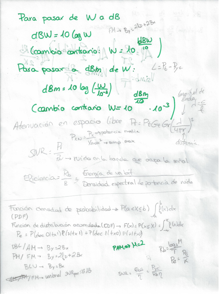 Formulas TC - Andrea | PDF