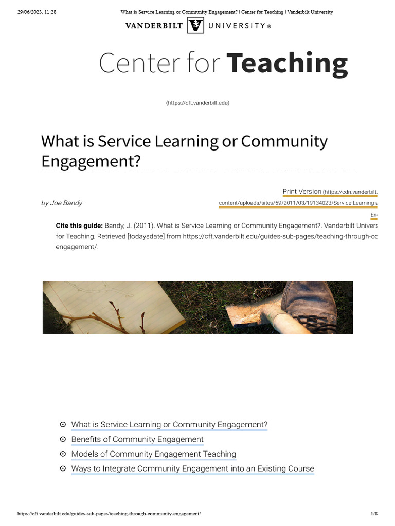 7.1. What Is Service Learning or Community Engagement - Center For ...