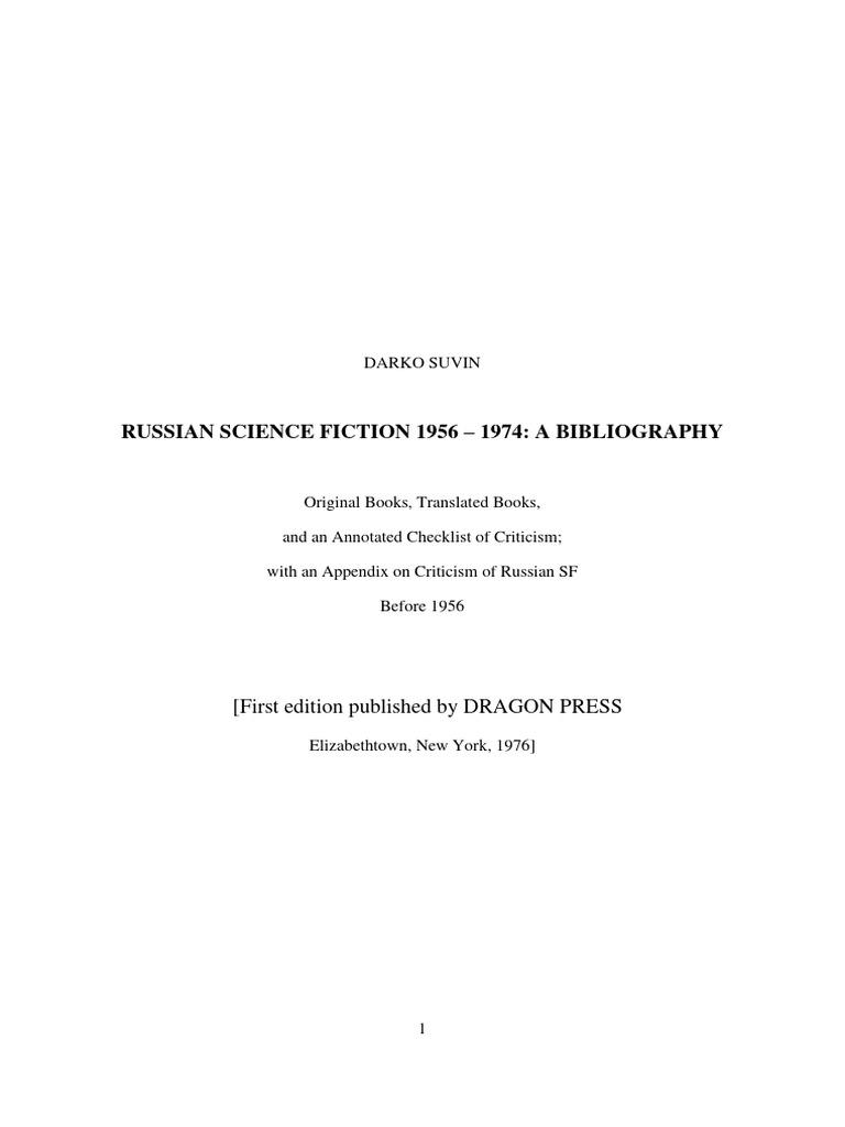 1 Russian SF 1956 1974 | PDF | Russian Language | Bibliography