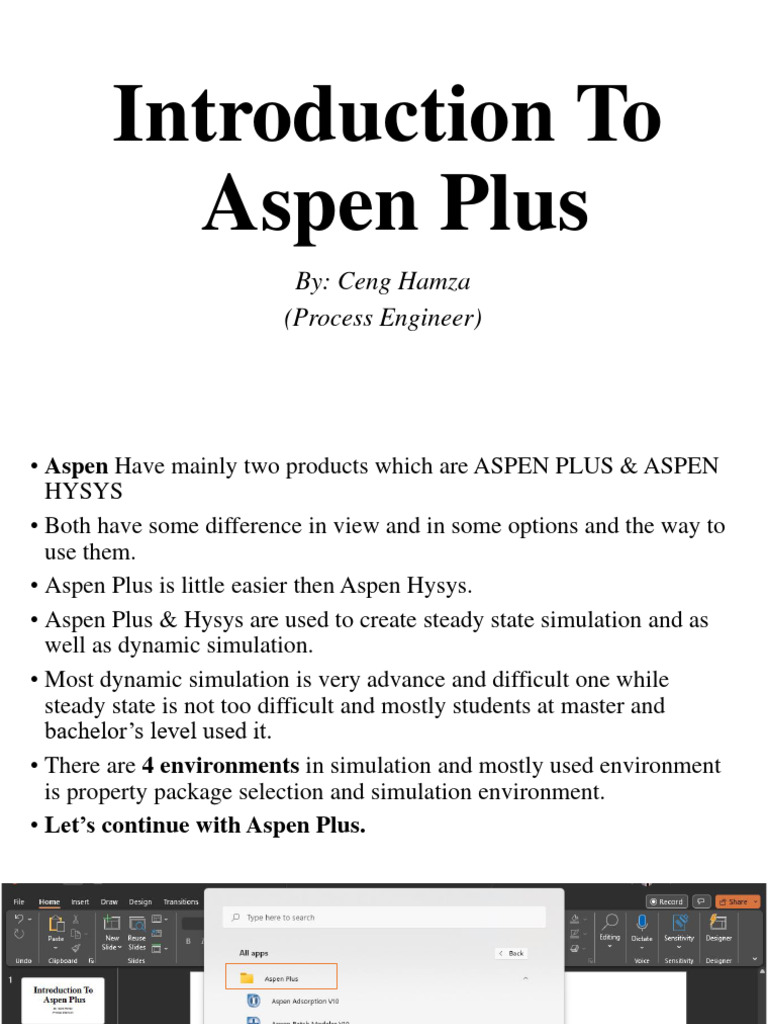 Introduction To Aspen | PDF