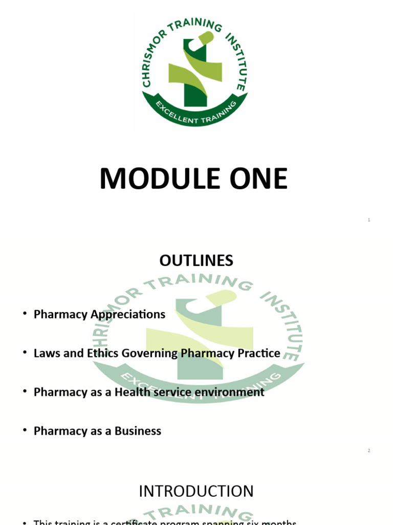 Module one | Download Free PDF | Pharmacy | Pharmacist