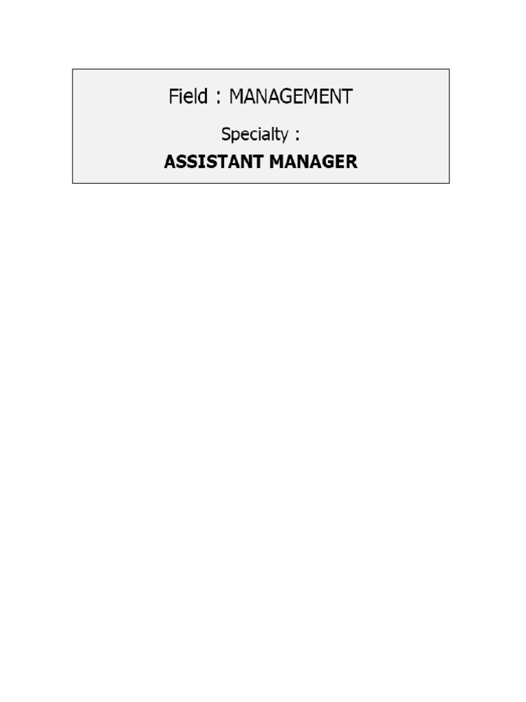 HND Program Assistant Manager | PDF | Human Resource Management ...