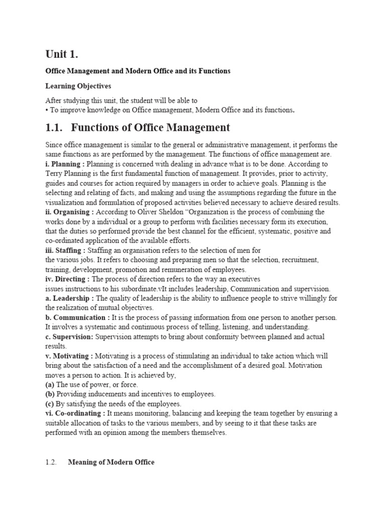 Office Management Functions Overview | PDF | Mail | Envelope