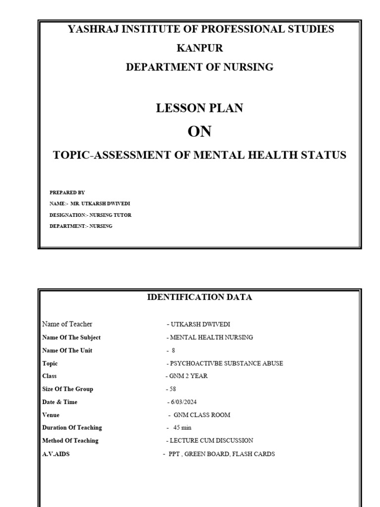 Lesson Plan Drugs | PDF | Alcoholism | Substance Abuse
