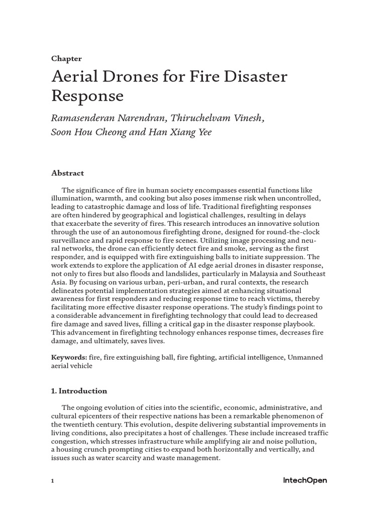 Aerial Drones For Fire Disaster Response | PDF | Unmanned Aerial ...