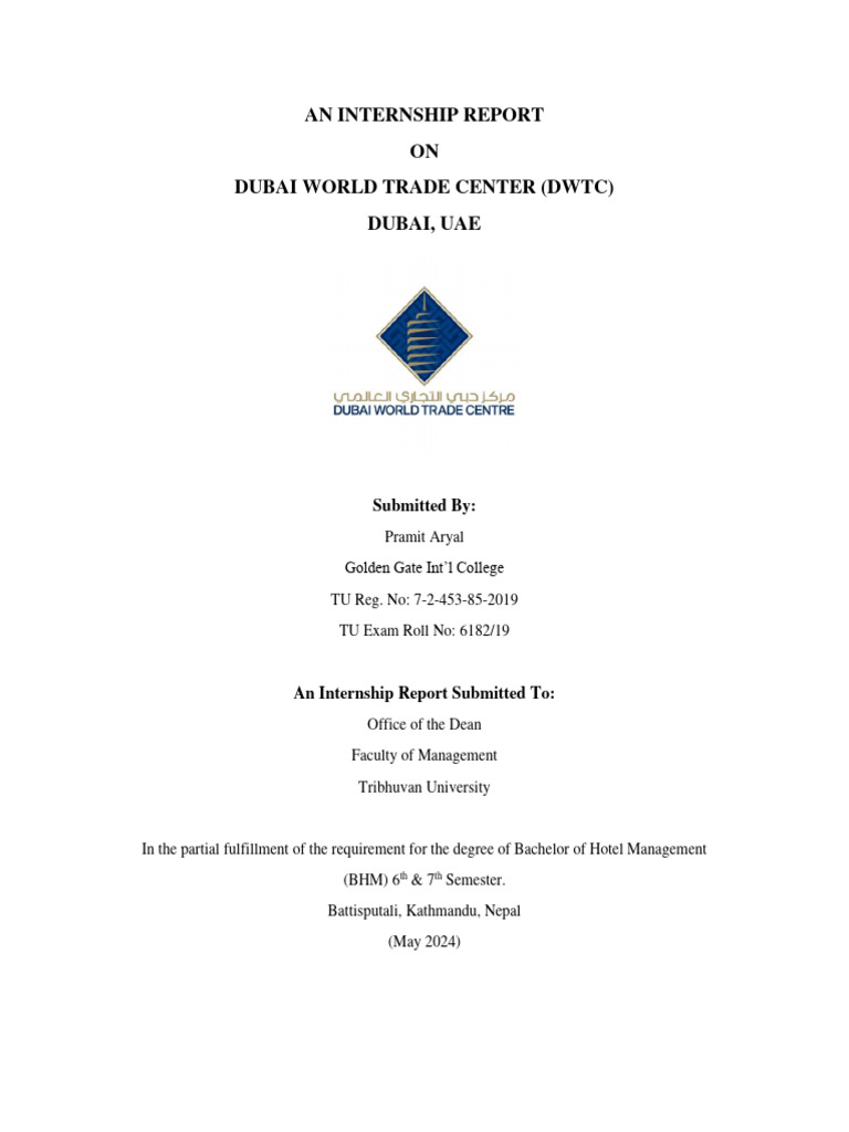 Final Internship Report Pramit Aryal | PDF | Hotel