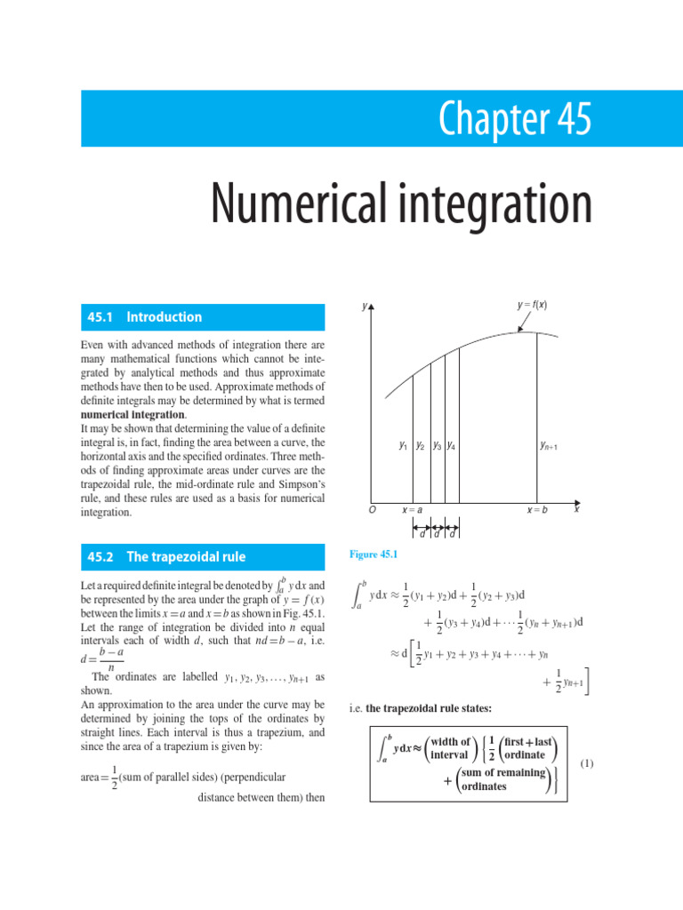 Numerical Integration | PDF | Integral | Approximation