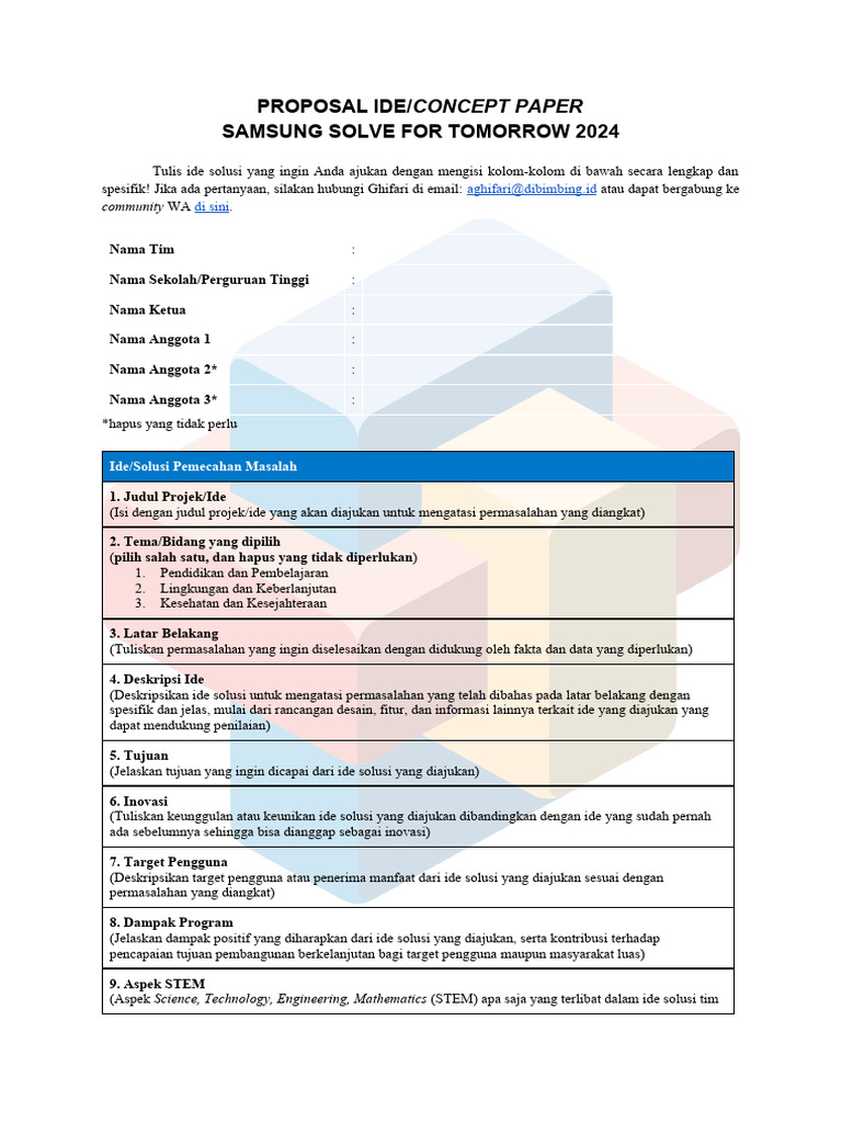 Preliminary Concept Paper | PDF