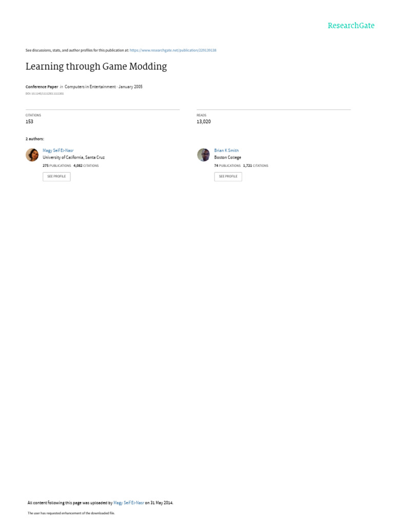 Learning Through Game Modding | PDF | 3 D Computer Graphics | Computer Programming