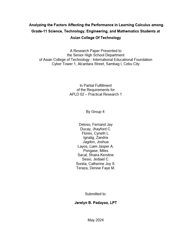 Practical Research Chapter 1 Group 4 Revise Chapter 1 Chapter 2 Pdf 7934