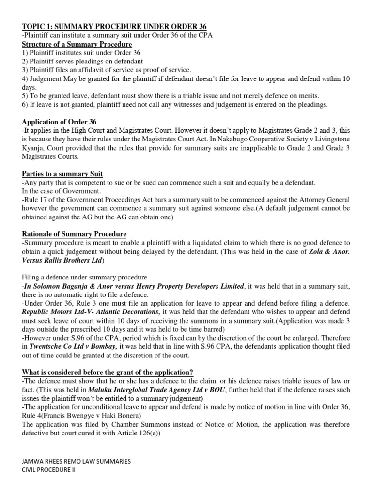 CIVIL PROCEDURE II READING | Download Free PDF | Default Judgment ...