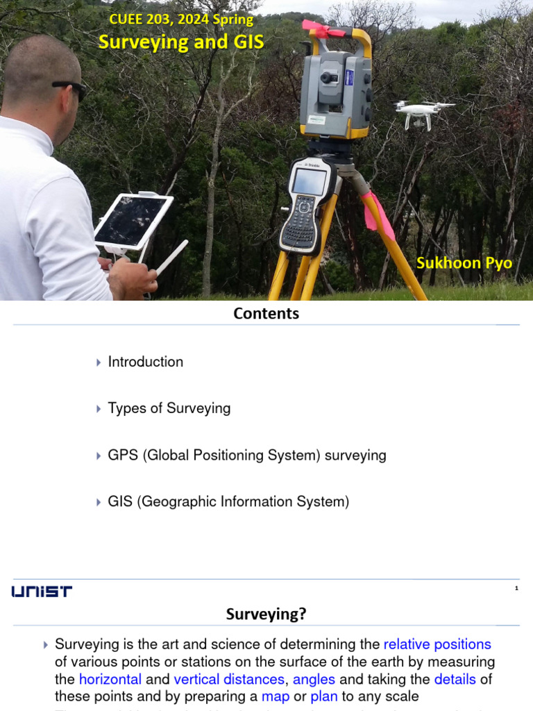 CUEE203 25 Intro surveying&GIS | PDF | Surveying | Geodesy