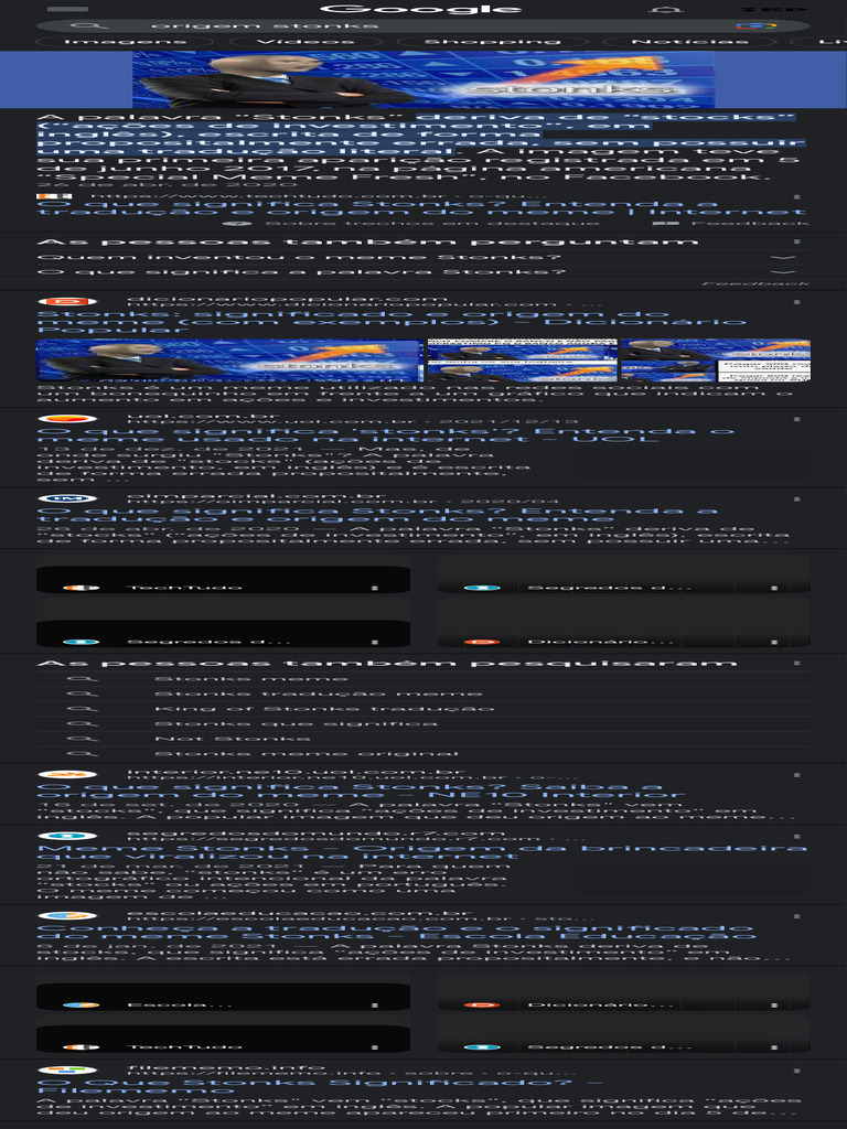 Origem Stonks - Pesquisa Google | PDF