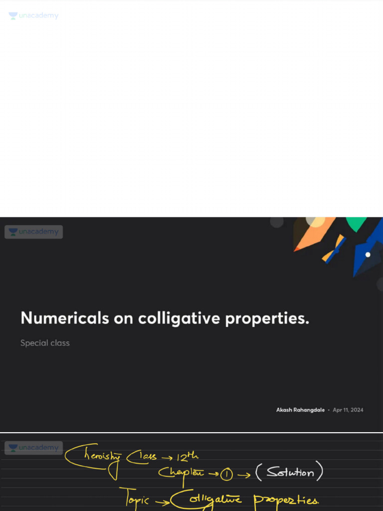 Numericals On Colligative Properties With Anno | PDF