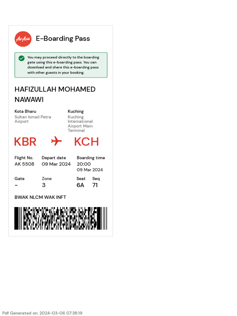 Boarding Pass | PDF