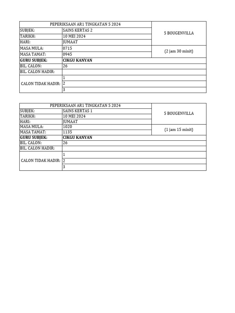 Label Sampul Exam | PDF