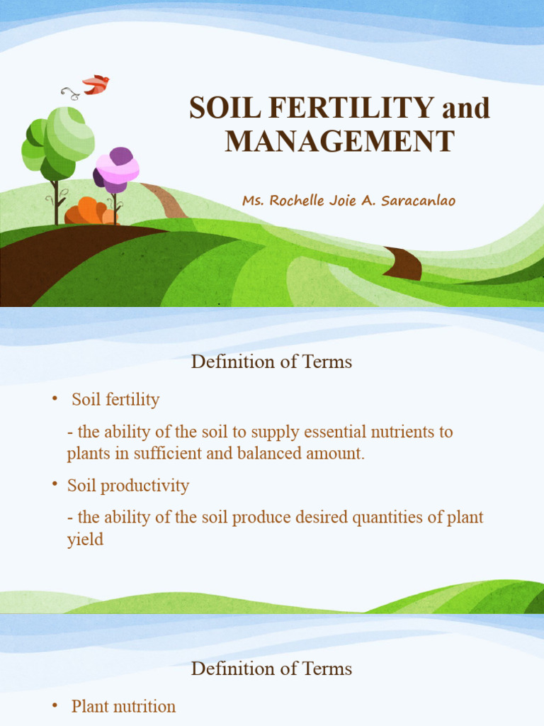 Soil Fertility Module 2 Soil Fertility Conservation and Management ...