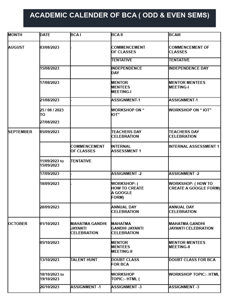 Academic Calender 2023-24 | PDF | Schools | Educational Assessment And ...