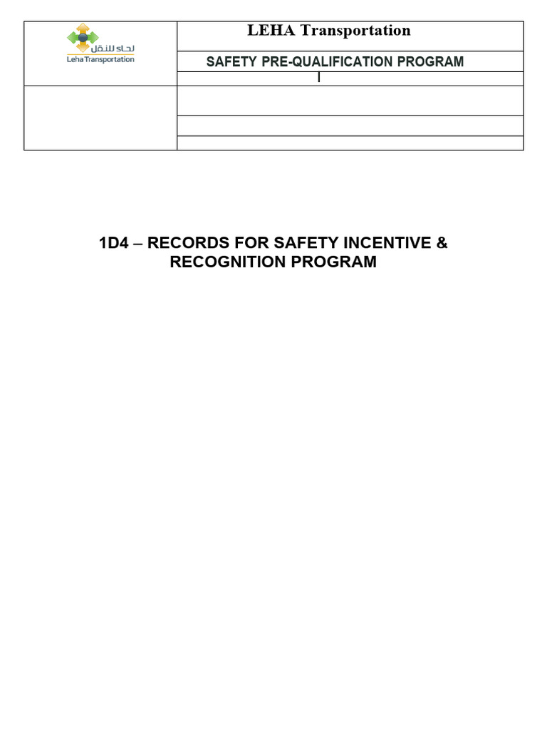 Safety Incentive Program Records | PDF | Computers | Technology & Engineering