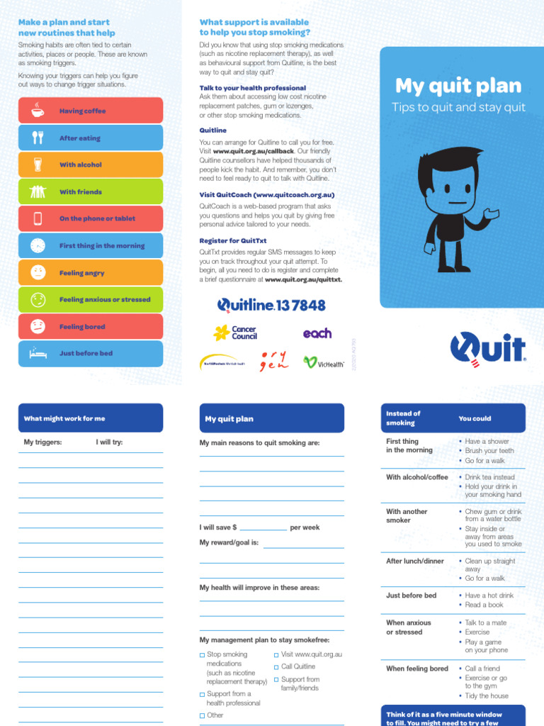 Quit Plan PEP | PDF | Smoking Cessation | Determinants Of Health
