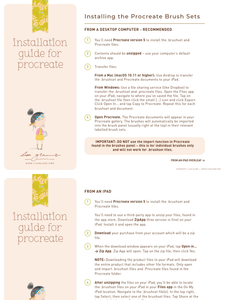 Installation_guide_procreate_brushes | Download Free PDF | Zip (File Format) | Computer File