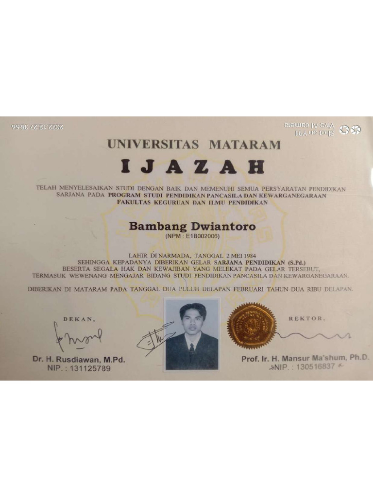 IJAZAH-BAMBANG | PDF