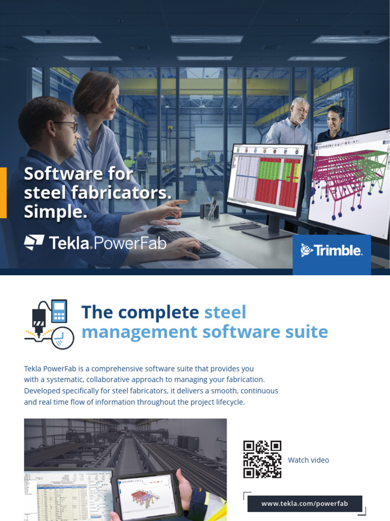 Tekla PowerFab Brochure A5 EN | PDF | Automation | Real Time Computing