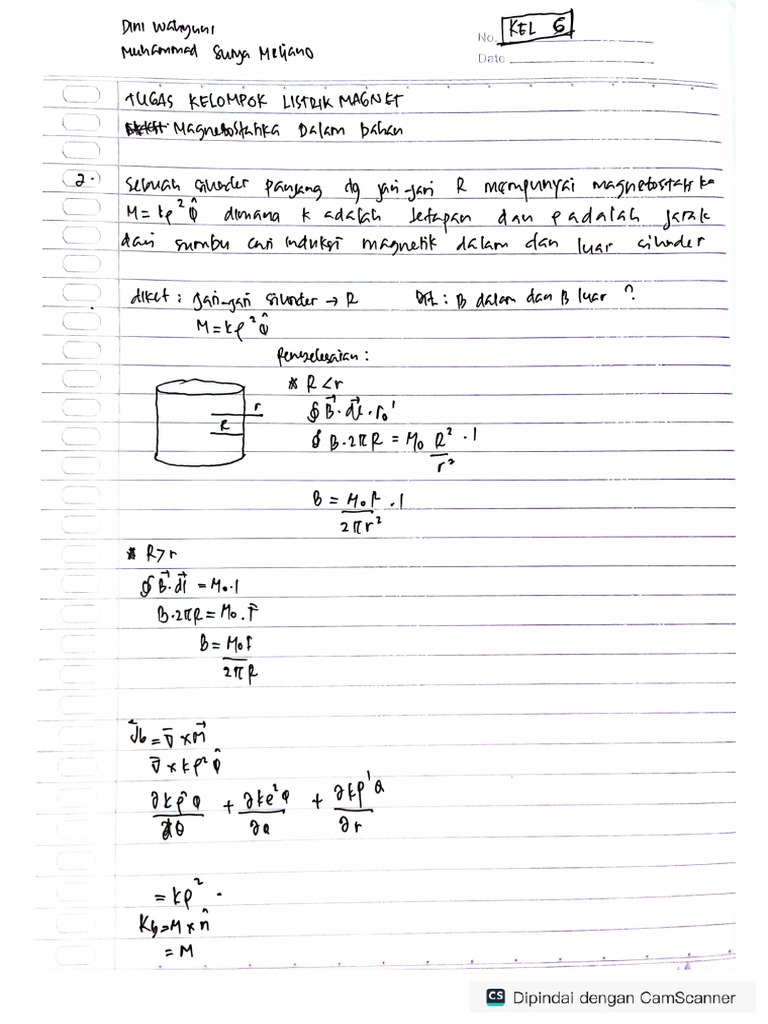 Muhammad Surya Meliano - Tugas Magnetostatika Dalam Bahan | PDF