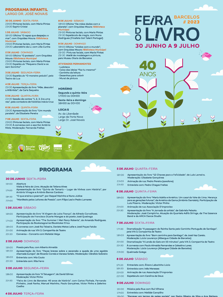 Programa Feira Do Livro 2023 | PDF