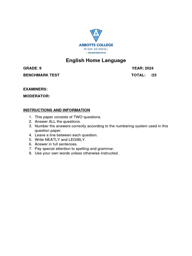 ENG - Benchmark Comp and MEMO Gr9 | PDF | Vandalism | Graffiti