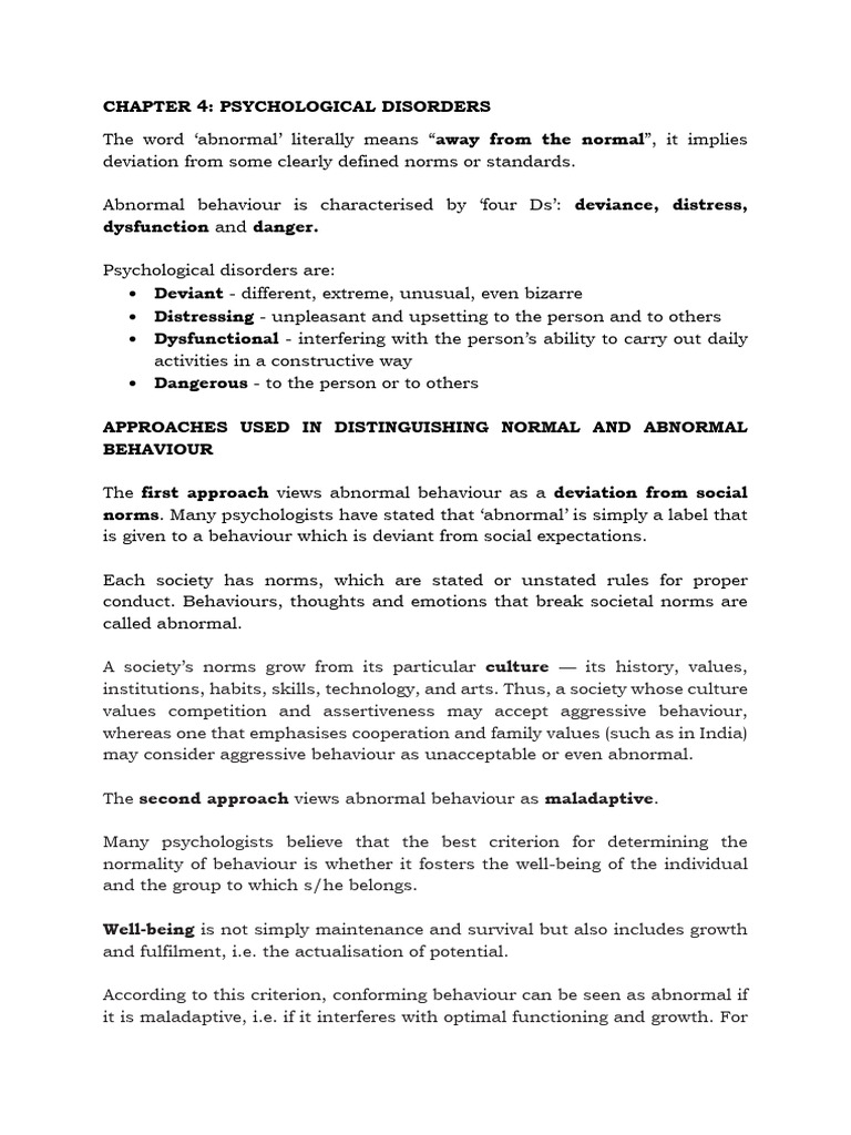 CHAPTER 4 (Complete) - 1 | PDF | Anxiety | Mental Disorder