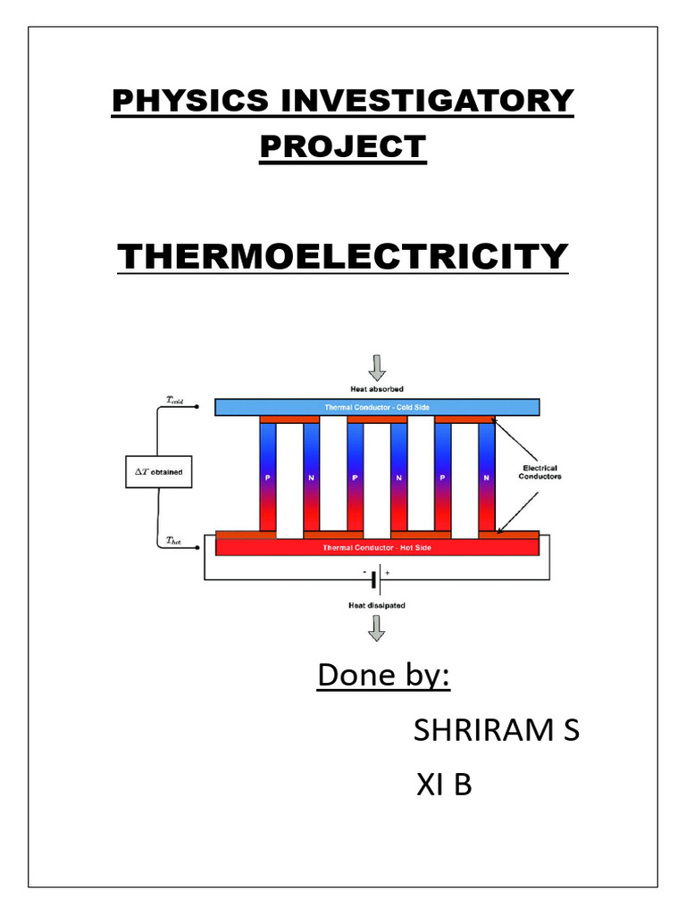 Physics Investigatory Project | PDF | Semiconductors | Physical Sciences