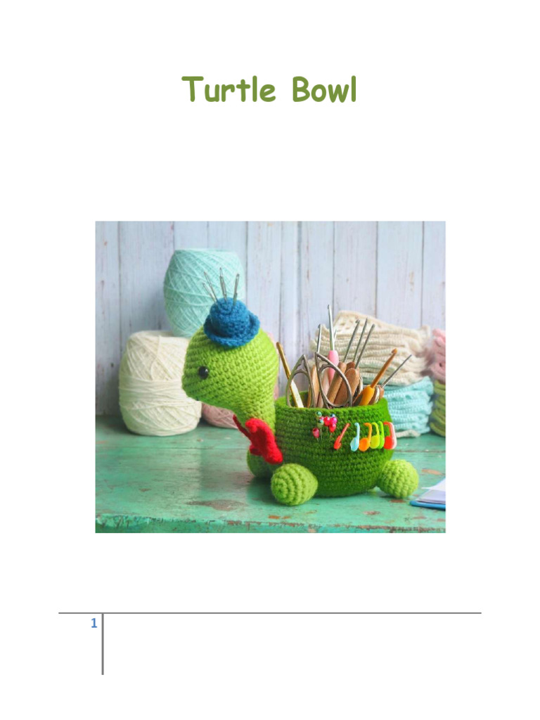 Crochet Turtle Bowl | PDF | Crochet | Needlework