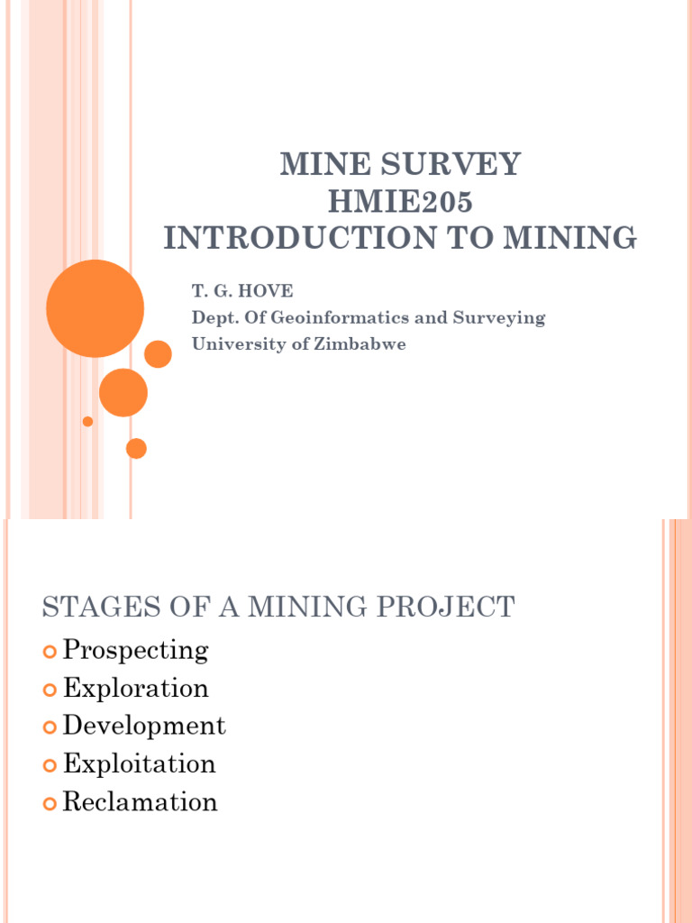 Stages of a Mining Project Explained | PDF | Mining | Ore