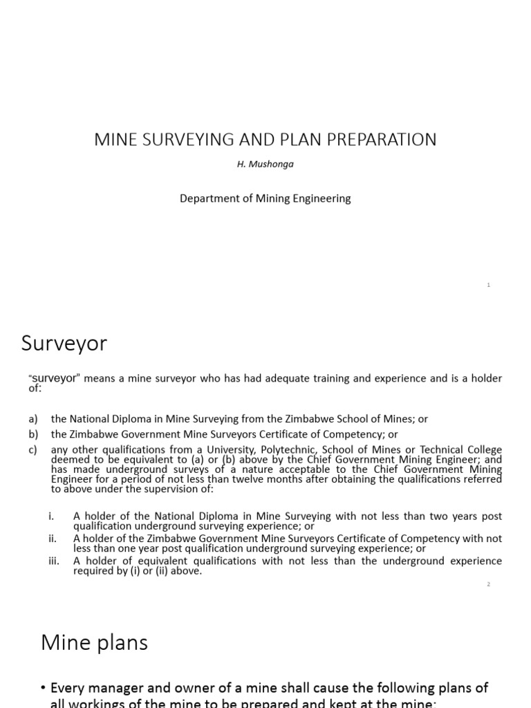 4. Mine Surveying and Plan Preparation | Download Free PDF | Surveying ...