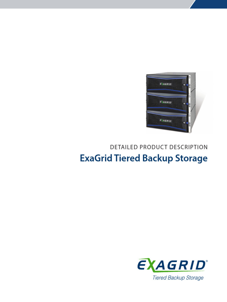 ExaGrid Detailed Product Description - DS 10 | PDF | Backup | Scalability
