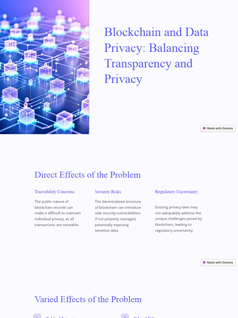 Blockchain and Data Privacy Balancing Transparency and Privacy ...