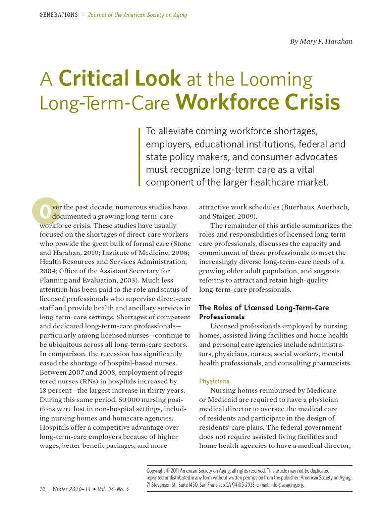 A_Critical_Look_at_the_Looming | PDF | Nursing | Long Term Care