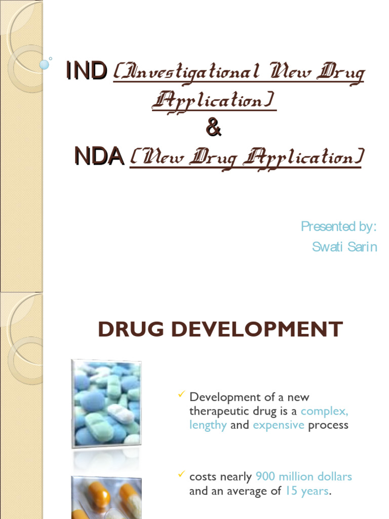 IND (Investigational New Drug & NDA (New Drug Application) | PDF ...