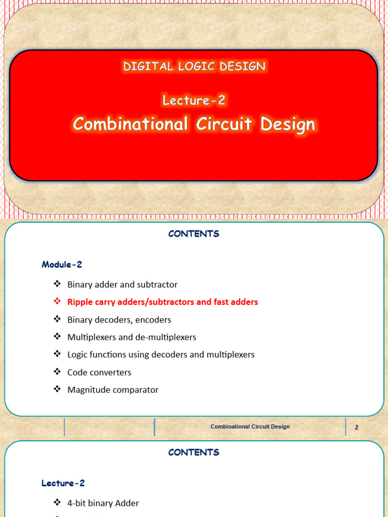Combinational Logic Lec 2 | PDF | Logic Gate | Theoretical Computer Science