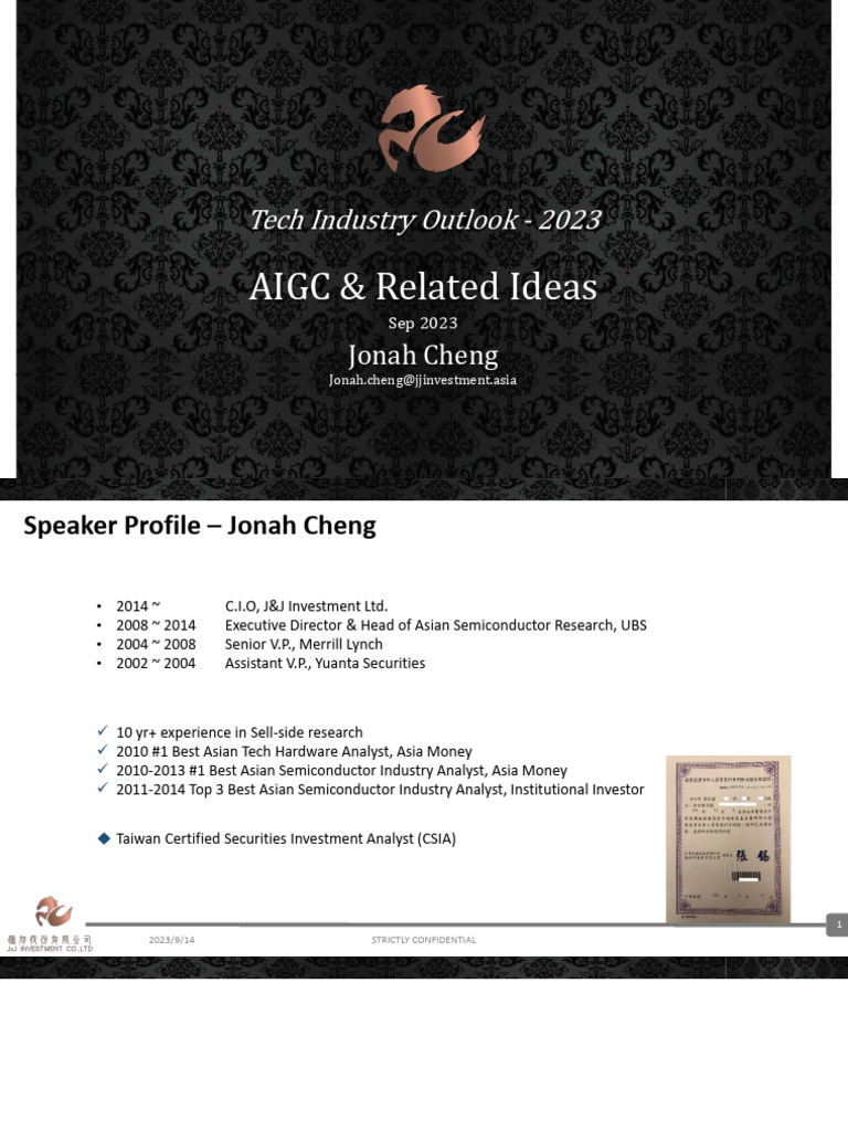 Tech Outlook - Jonah Cheng | PDF | Artificial Intelligence ...