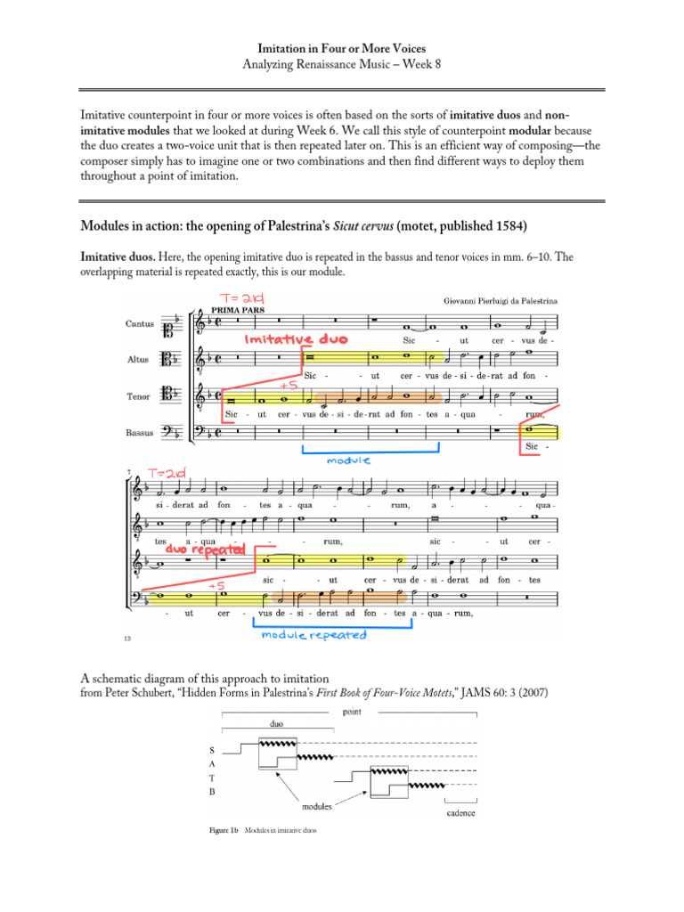 Renaissance Music: Imitative Counterpoint | PDF | Interval (Music ...
