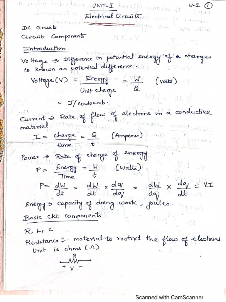 Unit I BEEE Notes | PDF