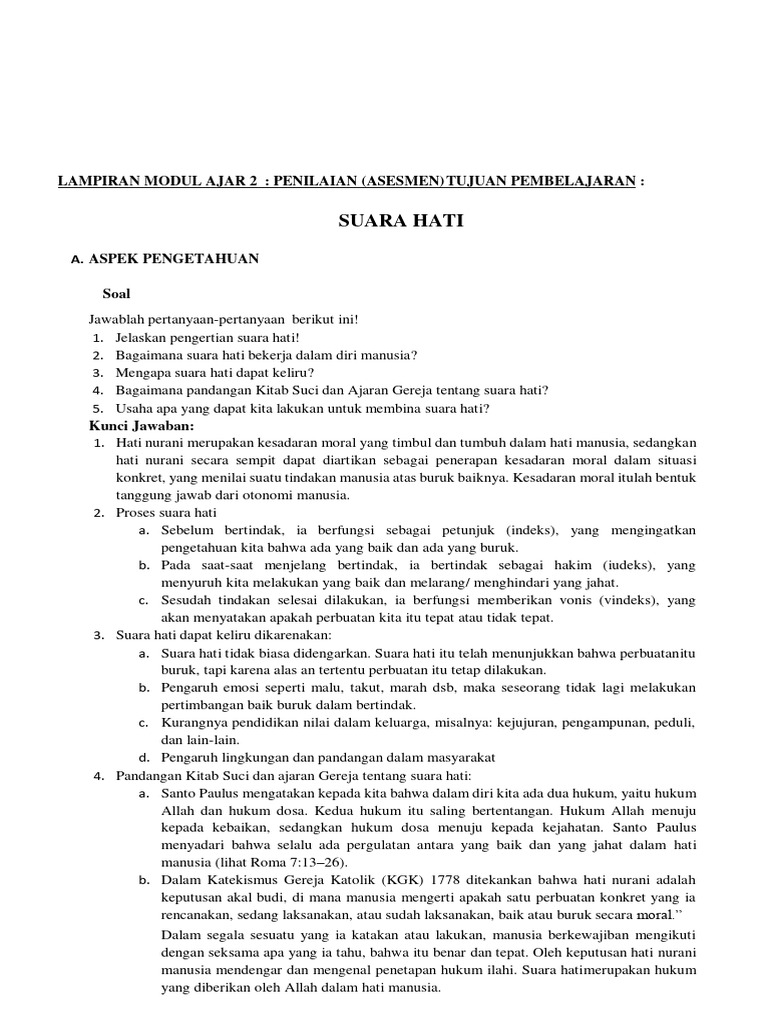 Lampiran Modul Ajar 2 - Peerteaching - YONAS DOLU, S.Fil - SUARA HATI | PDF | Karier ...