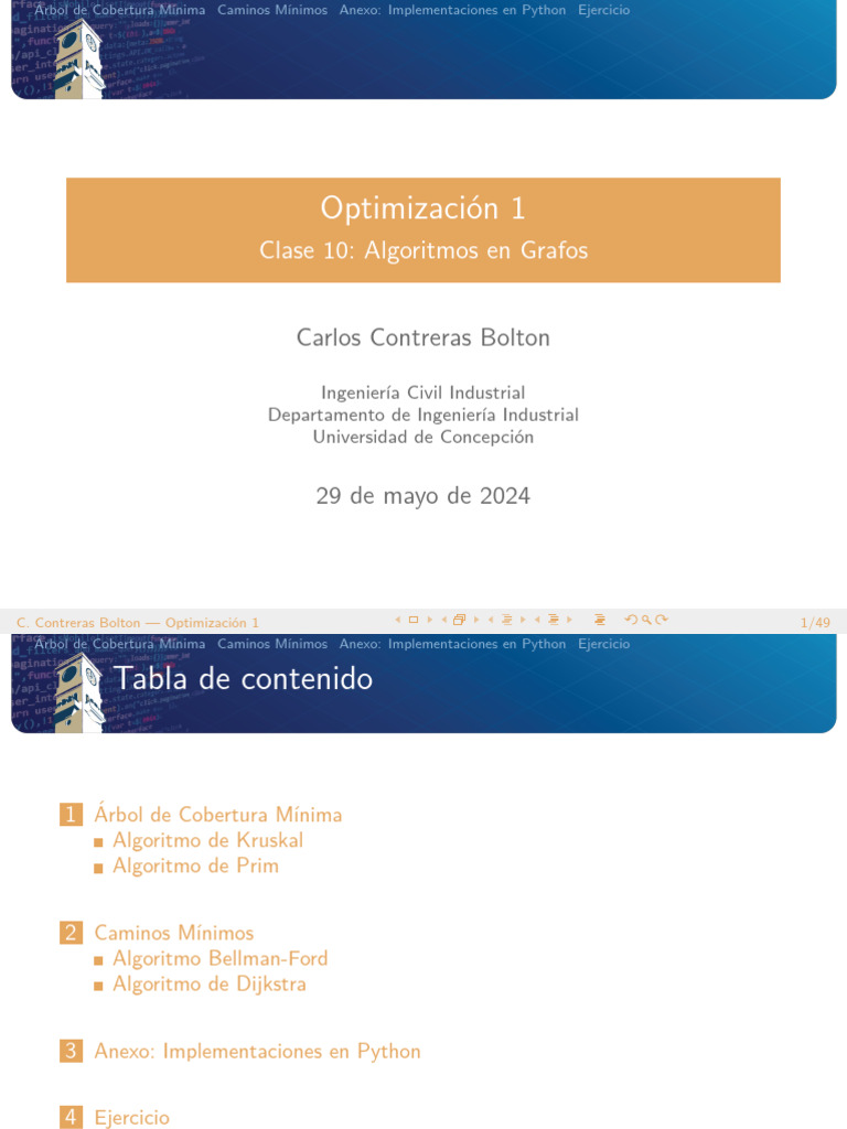 Algoritmos de Grafos en Python | PDF | Teoría de grafos | Combinatoria