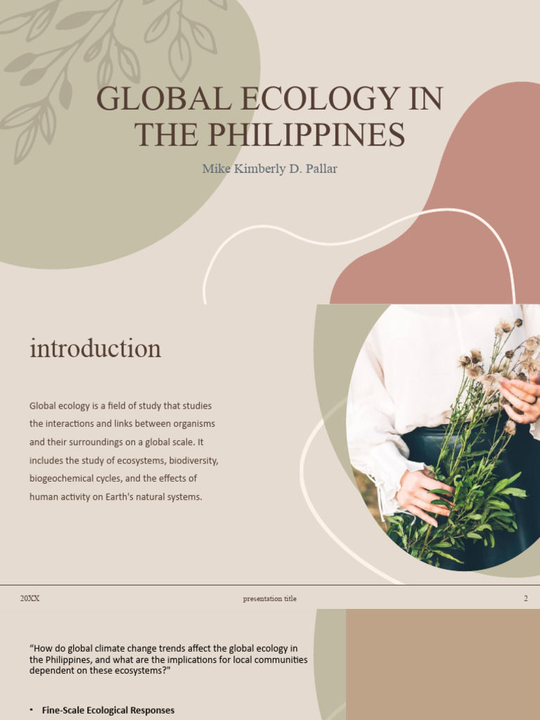 Global Ecology in The Philippines | PDF | Climate Change | Sustainability