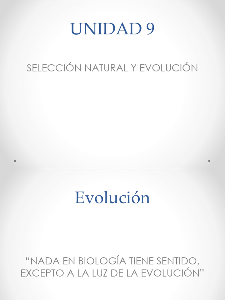 BIOLOGIA Clase 8 | PDF | Evolución | Seleccion natural